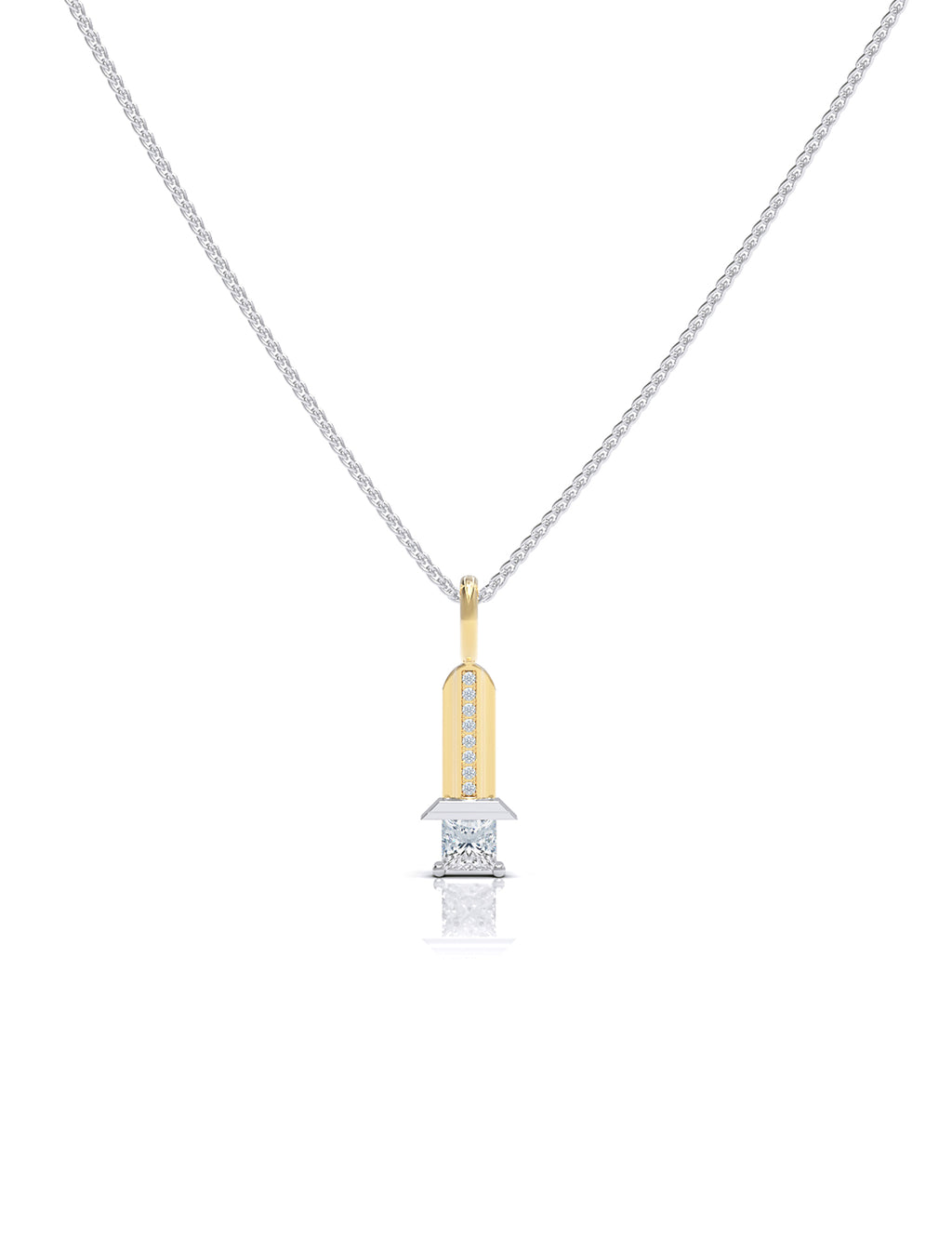 The Piccolo Princess, 18K Yellow Gold + Diamond Pendant – The ...