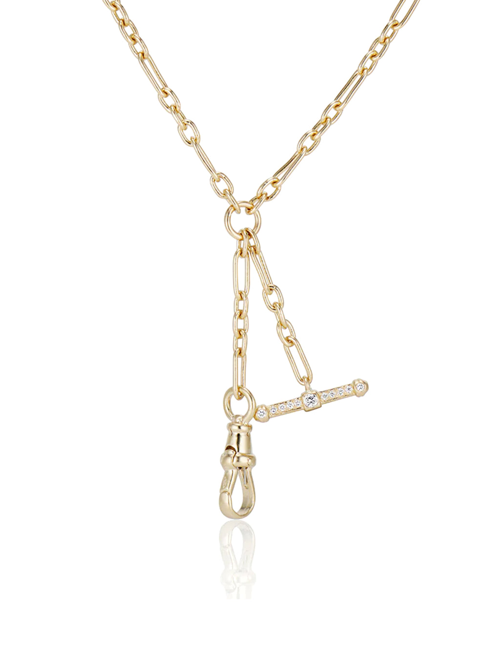 Eames Albert, 14K Yellow Gold + Pavé Diamond Chain – The Conservatory NYC