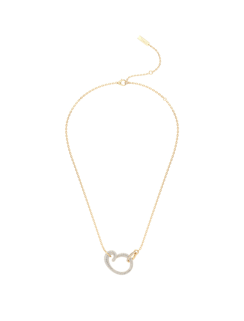 Whirlwind Floating Heart, 18K Yellow Gold + Diamond Pavé Pendant – The ...